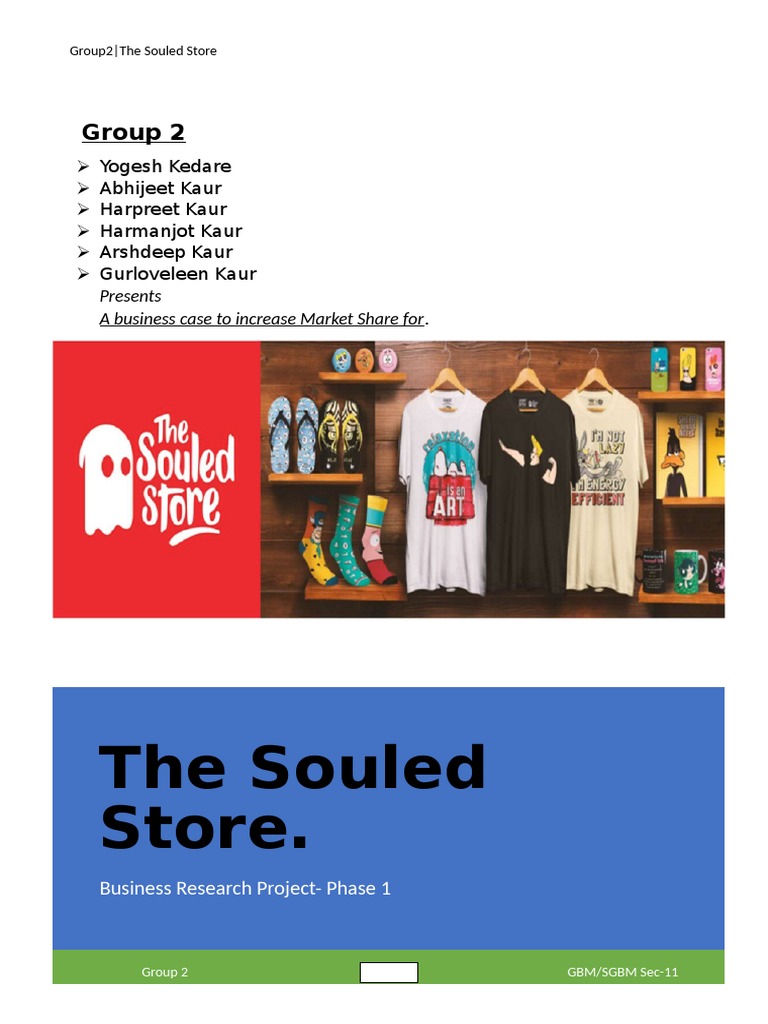 The Souled Store Project 1 | PDF | Retail | Market Segmentation
