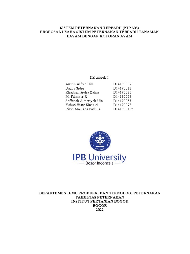 Proposal Kelompok 1 - Pagi | PDF