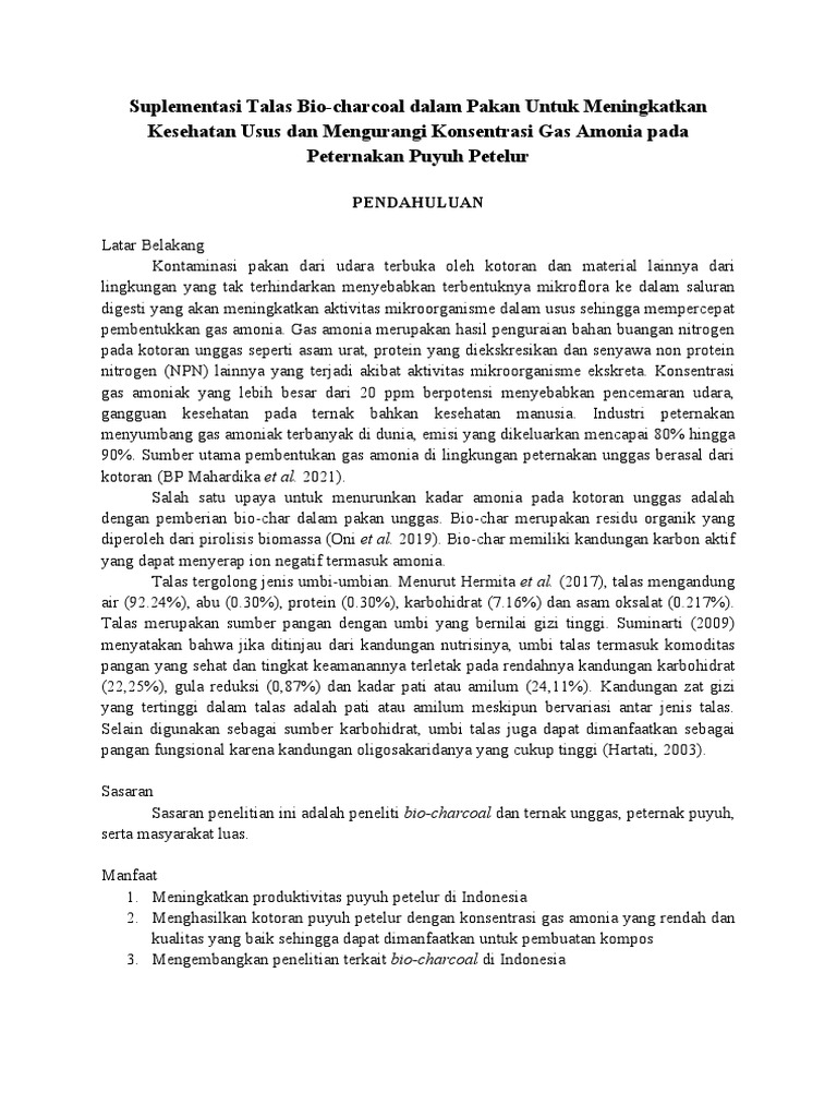 Summary Ide Suplementasi Talas Bio-Charcoal | PDF | Kesehatan Holistik | Sains & Matematika