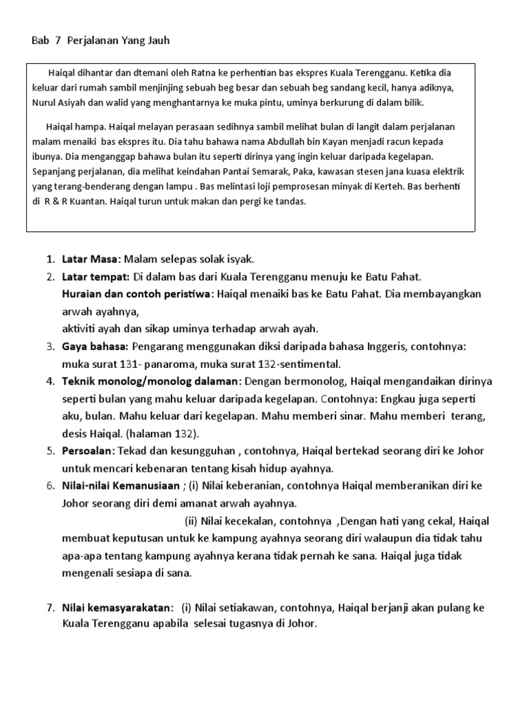 2019 TMA2 NOVEL Silir Daksina Bab7 - Perjalanan Yang Jauh | PDF