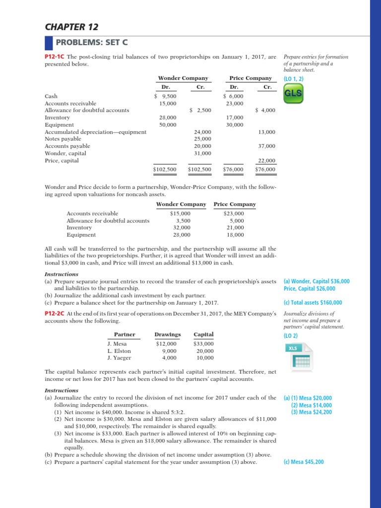 ch12 Problem Set C | PDF | Balance Sheet | Investing