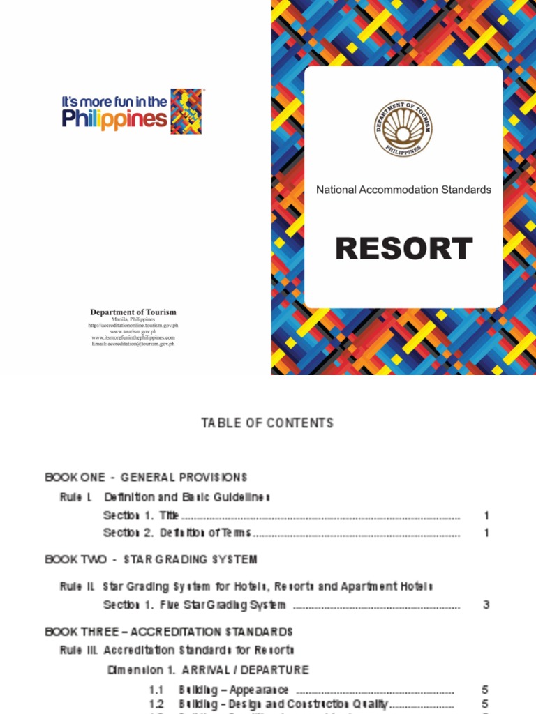 Resort Quality Grading Standards | PDF | Bedroom | Bathroom