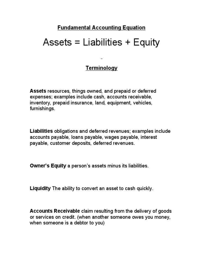 Accounting Test Notes-1 | PDF | Balance Sheet | Equity (Finance)