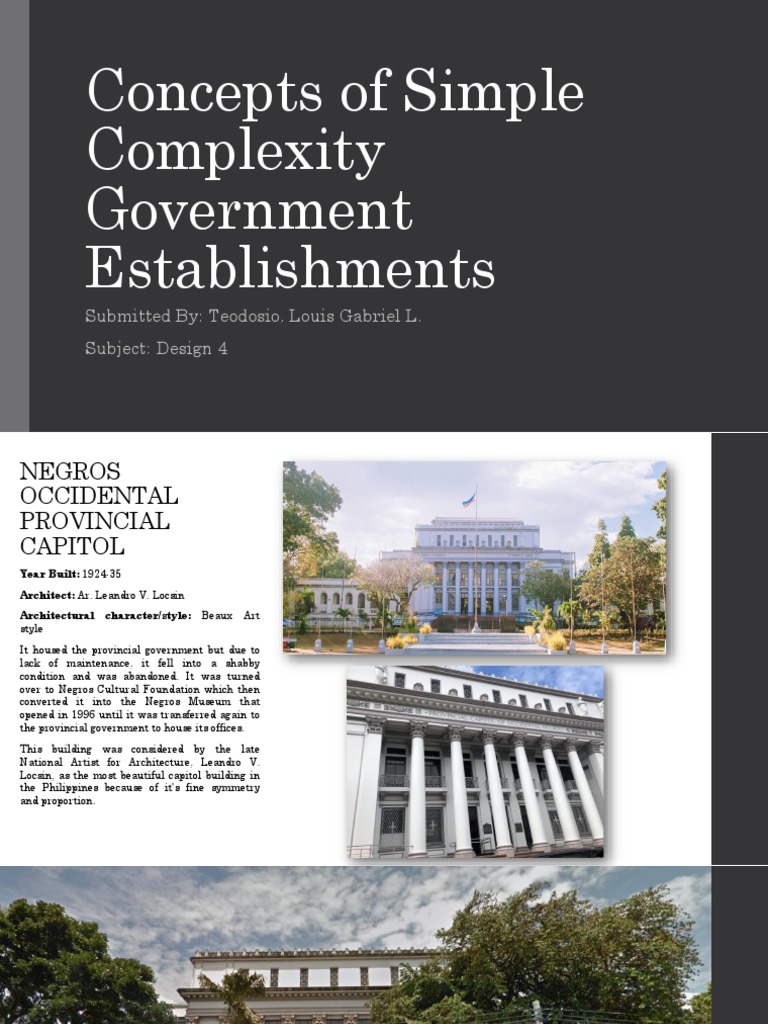 Concepts of Simple Complexity Government Establishments: Submitted By ...