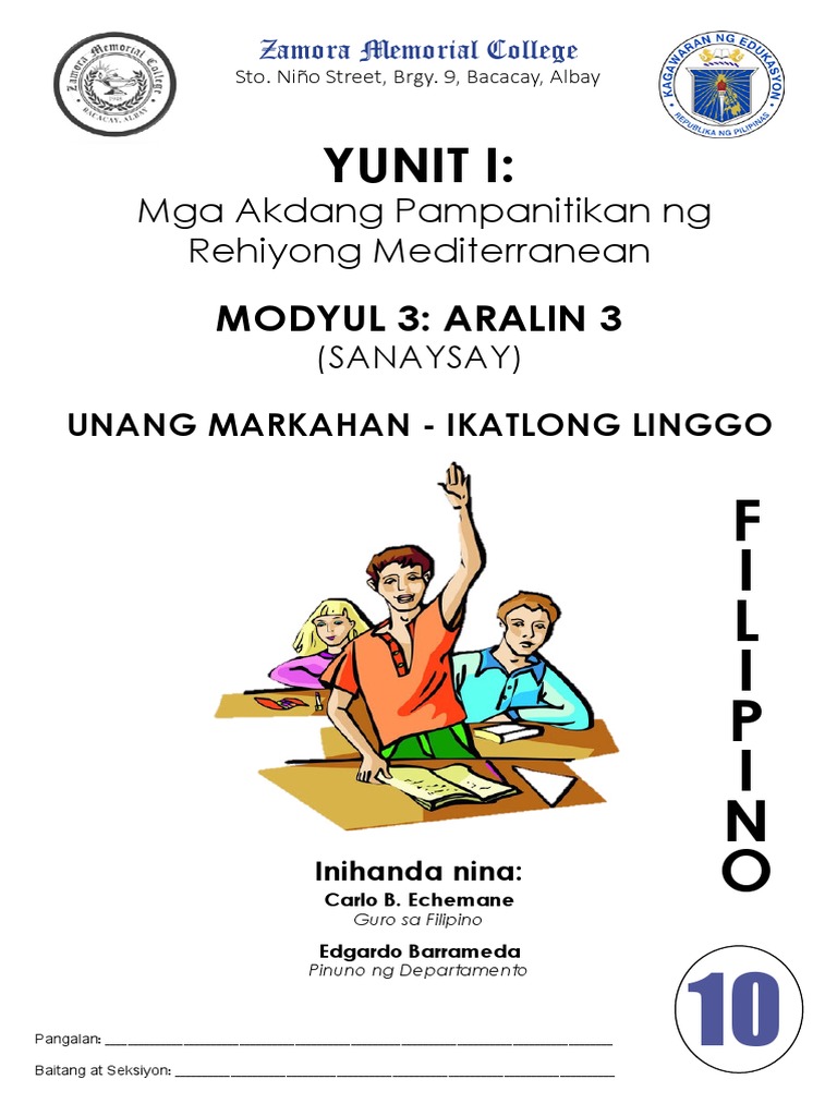 Grade 10 Module Week 3 | PDF