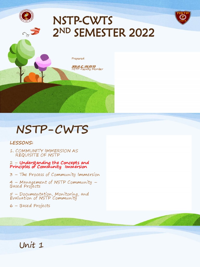 (Template) UNIT 2-NSTP-CWTS | PDF | Experience | Cognition