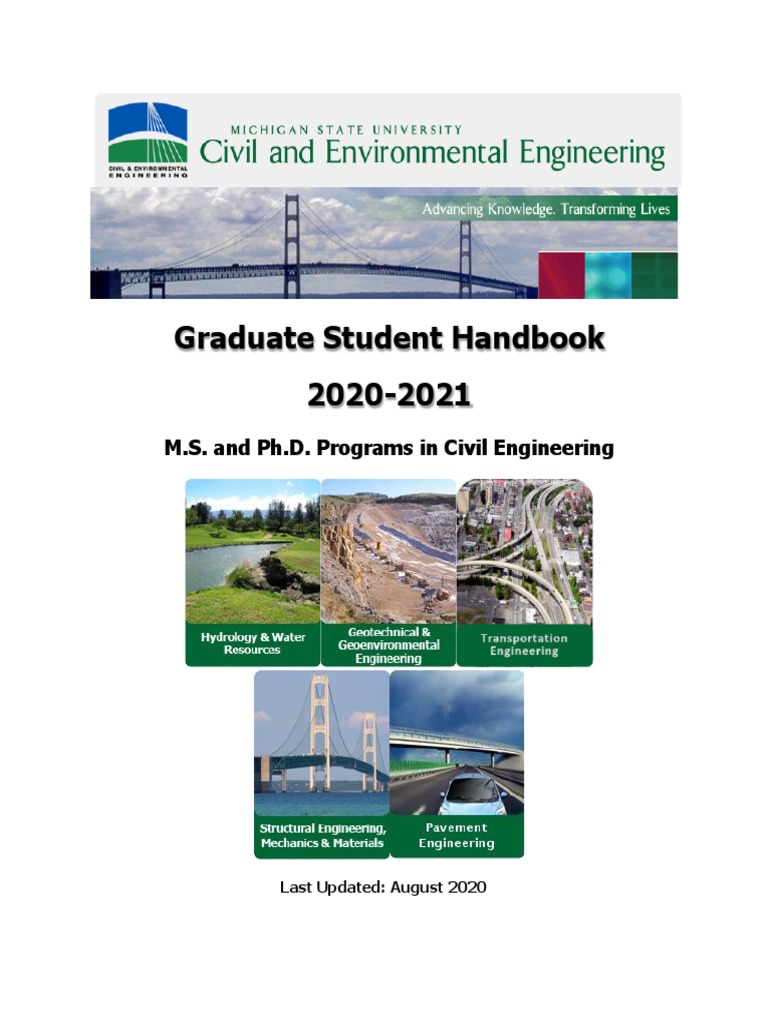 CE2020-21 Grad Handbook | PDF | Thesis | Postgraduate Education
