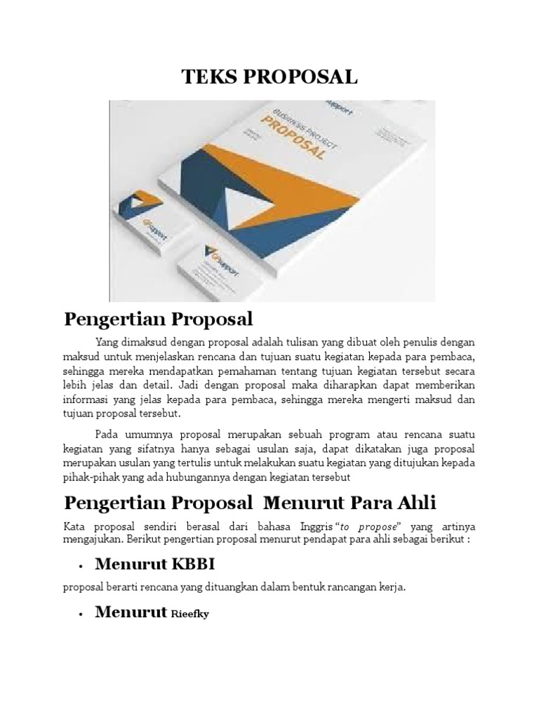 Teks Proposal | PDF