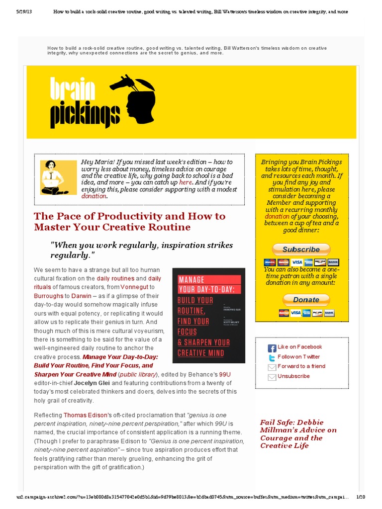 How To Build A Rock-Solid Creative Routine, Good Writing Vs | PDF ...