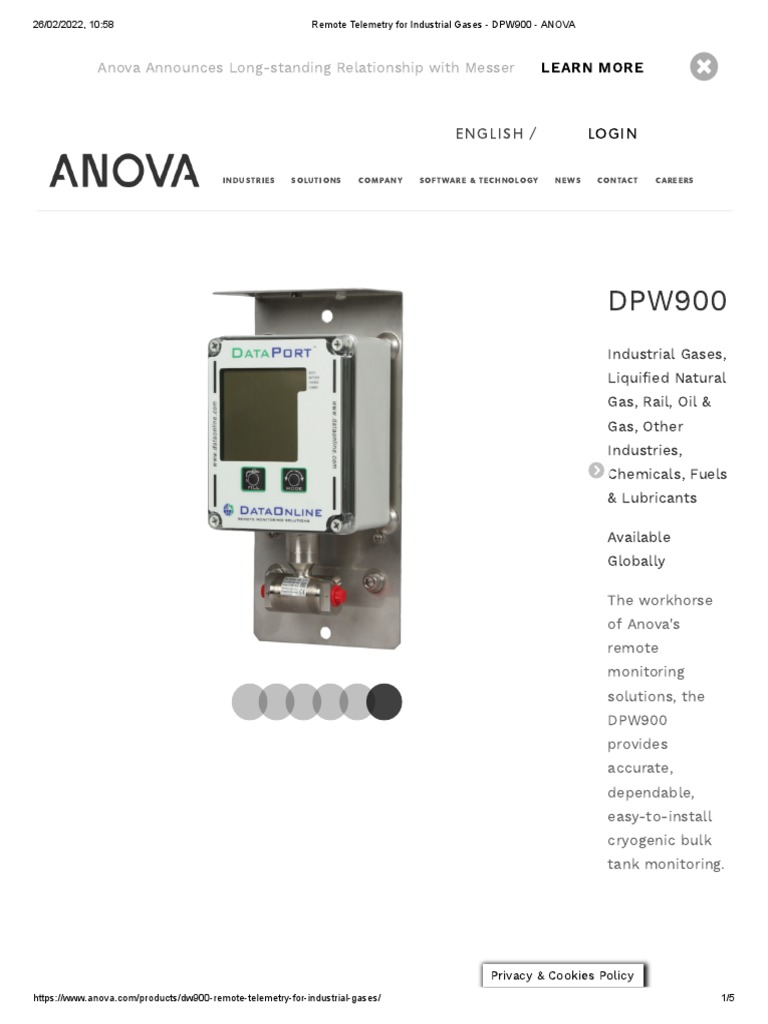 Anova Announces Long-Standing Relationship With Messer: English | PDF ...
