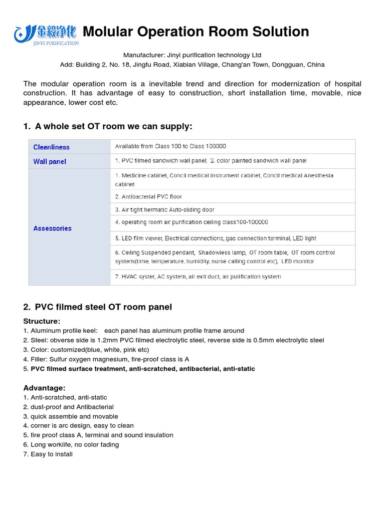 Modular Ot Room-Jinyi | PDF | Equipment | Electromagnetism