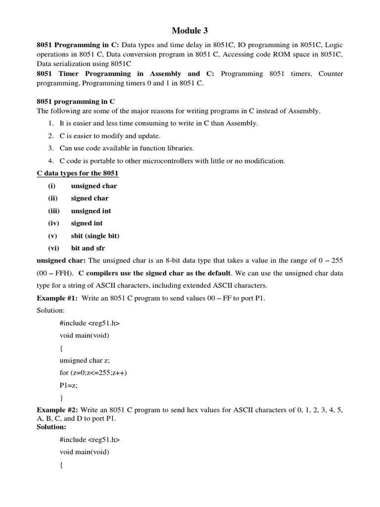 Vsem EEE 18EE52 MC Module-3 | PDF | Office Equipment | Computer Programming