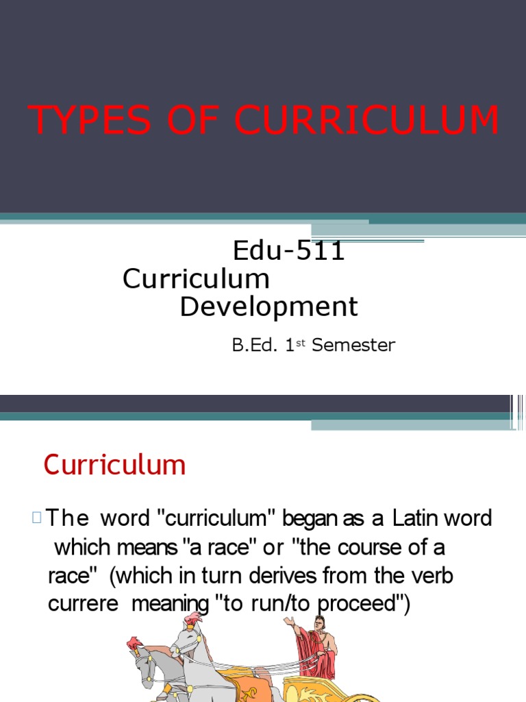 Types of Curriculum | PDF | Curriculum | Learning