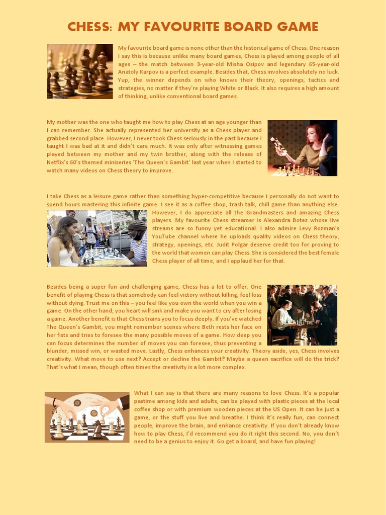 Board Game Write Up Chess | PDF | Chess