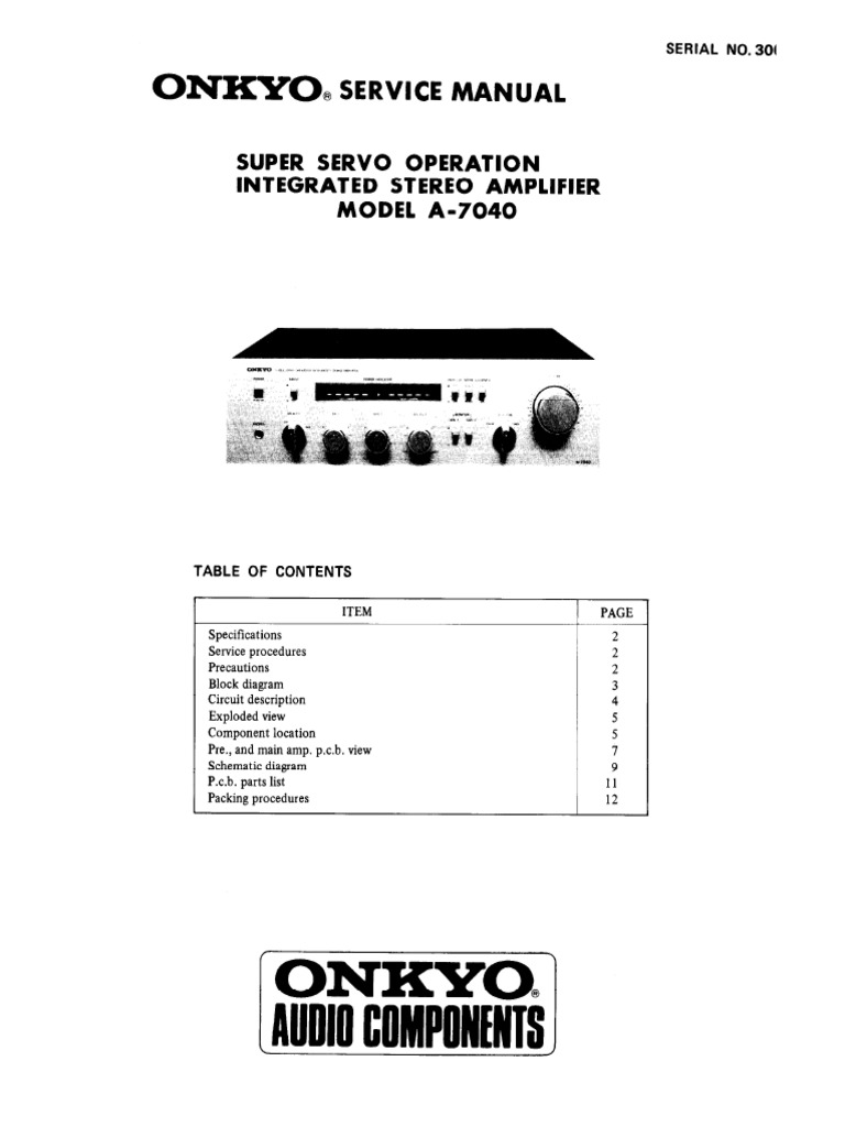 A7040 SM | PDF