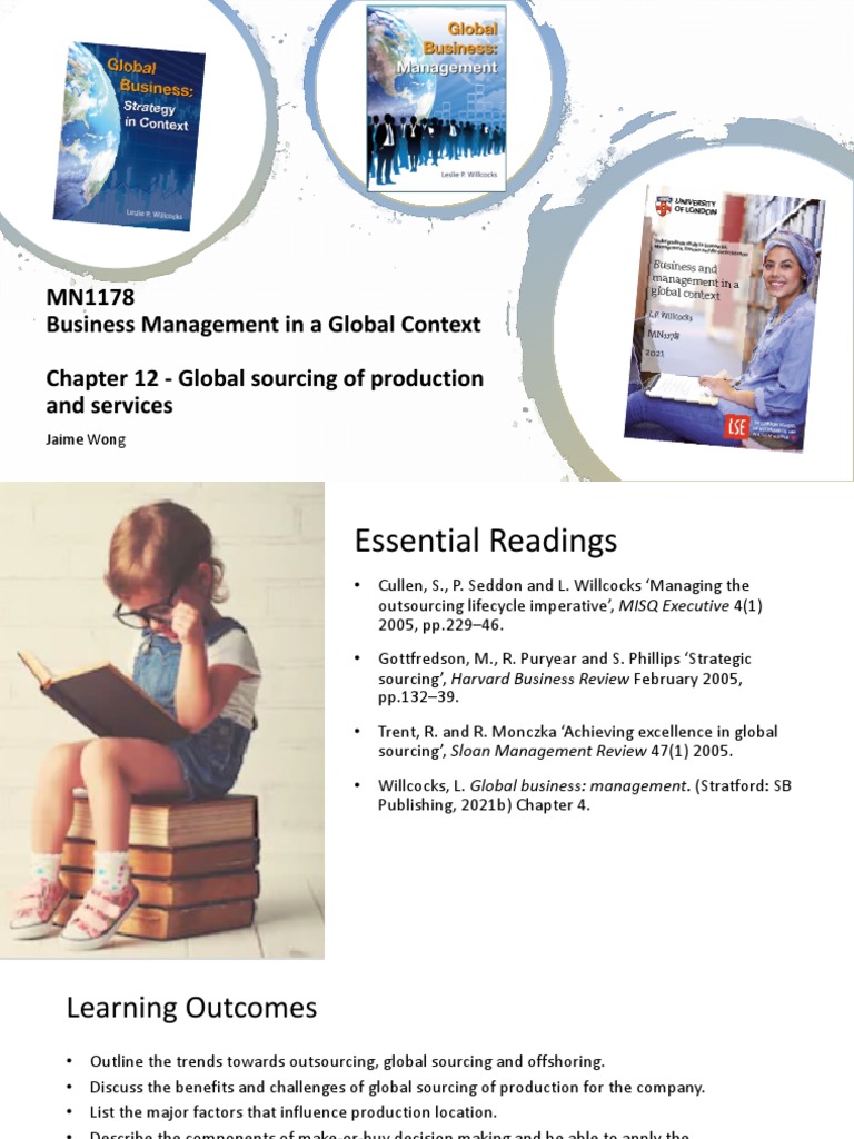 Chapter 12S Global Sourcing of Production N Services | PDF ...