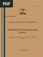 PSC Staff Performance Appraisal Form | PDF | Performance Appraisal ...