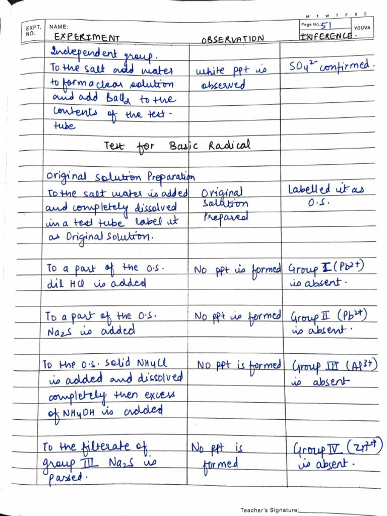 Chemistry Practical File 3 | PDF