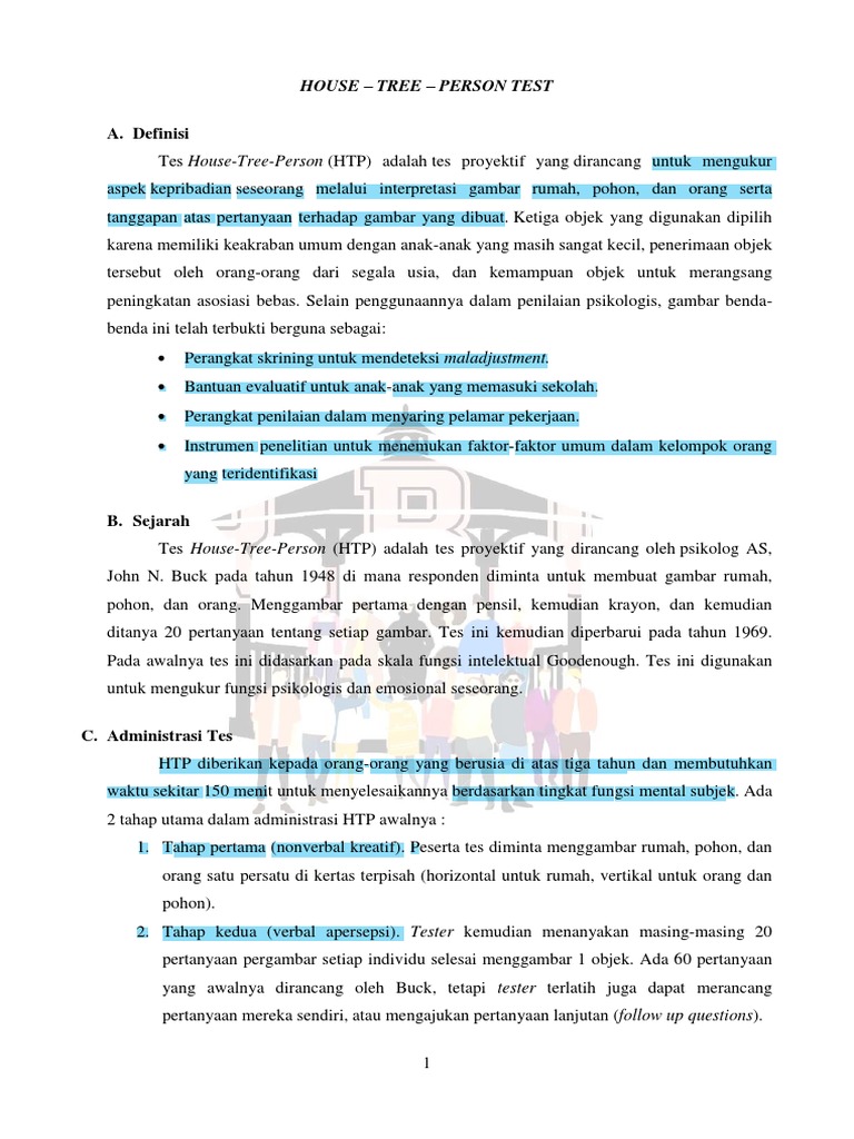 Tes Pro - Dasar HTP | PDF