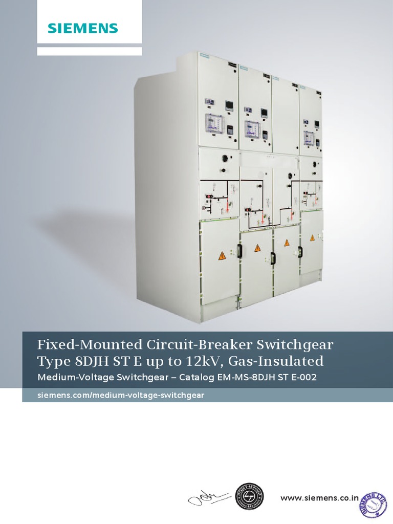 Siemens 8DJH ST E 12kV Switchgear Catalog | PDF | Transformer | High ...