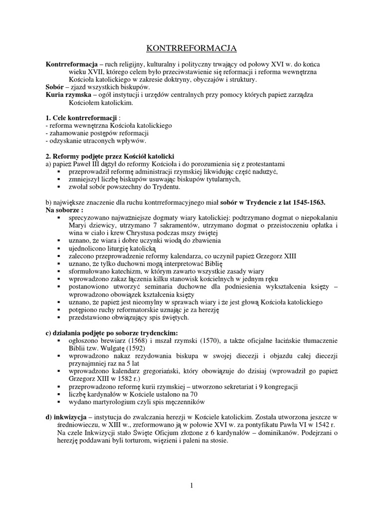 Kontrreformacja | PDF