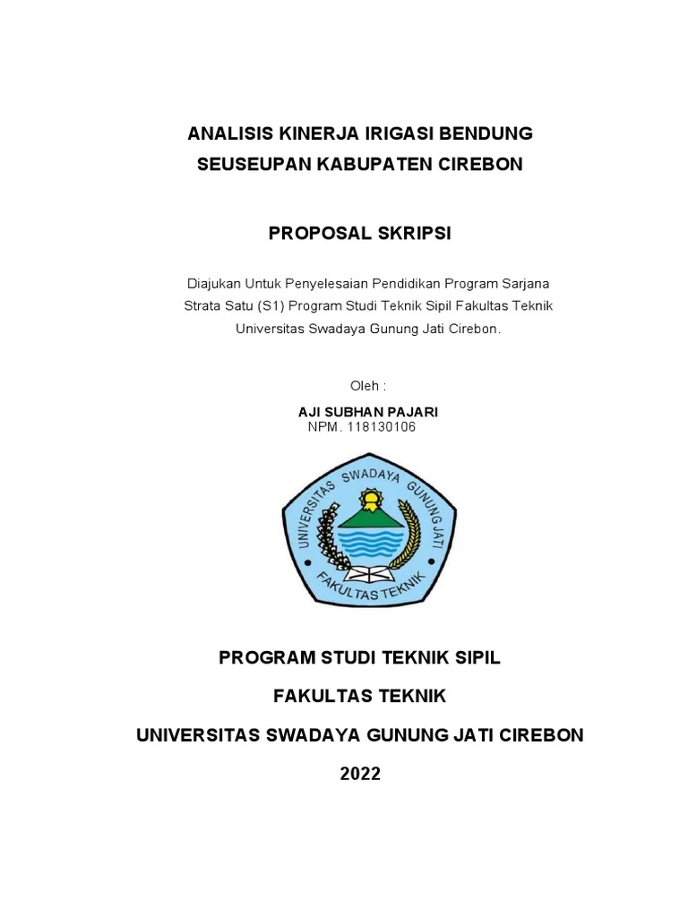 Proposal Skripsi Irigasi | PDF