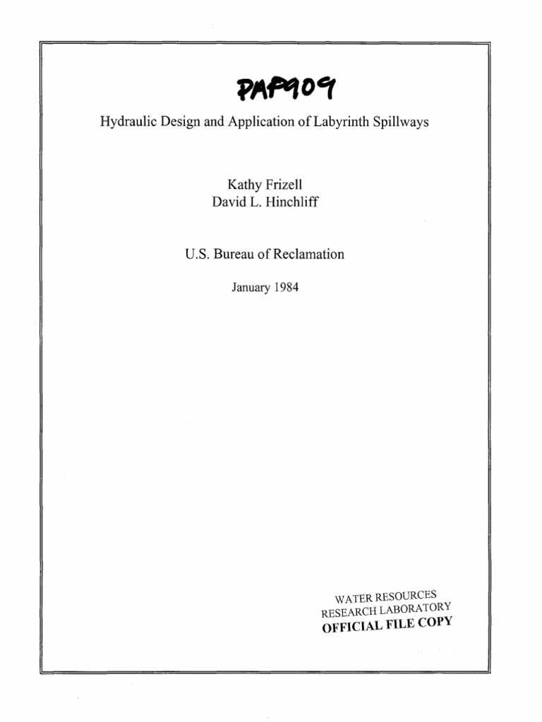 Hydraulic Design and Application of Labyrinth Spillways | PDF ...