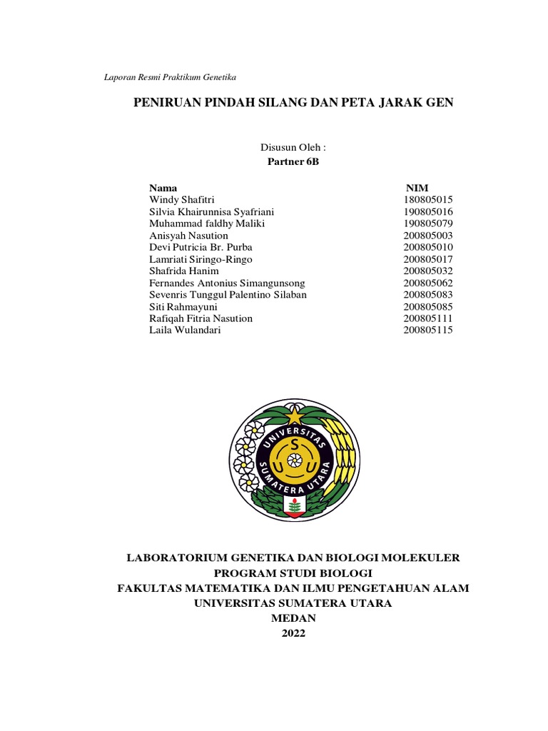 Jurnal Jadi Peniruan Pindah Silang Dan Peta Jarak Gen | PDF