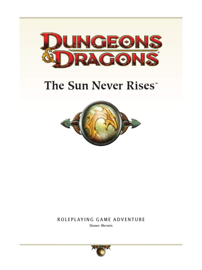 The Sun Never Rises | PDF | Dwarf (Dungeons & Dragons) | Dungeons & Dragons