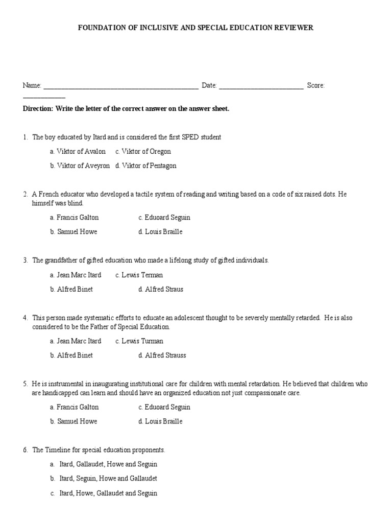 Special Education LET Reviewer Guide | PDF | Gene | Special Education
