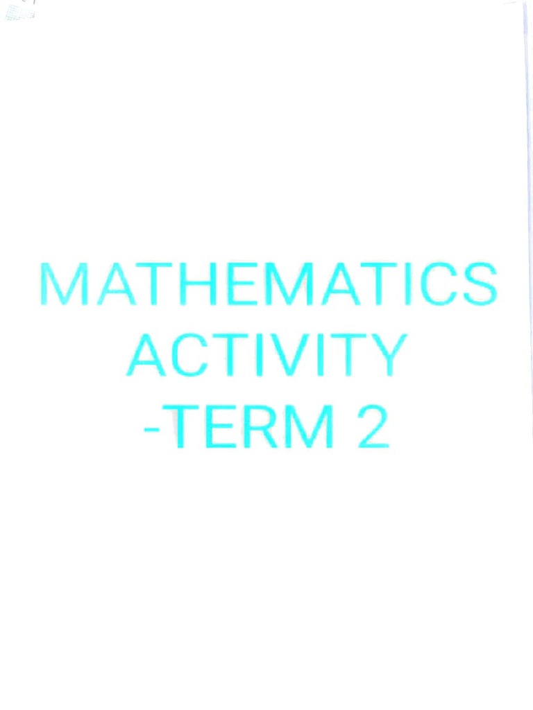 Maths Term2 Activity | PDF | Plane (Geometry) | Probability
