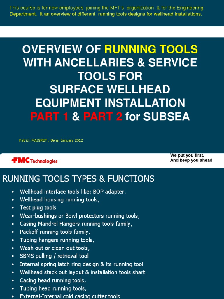 2012 Wellhead Running Tools | PDF | Pipe (Fluid Conveyance ...