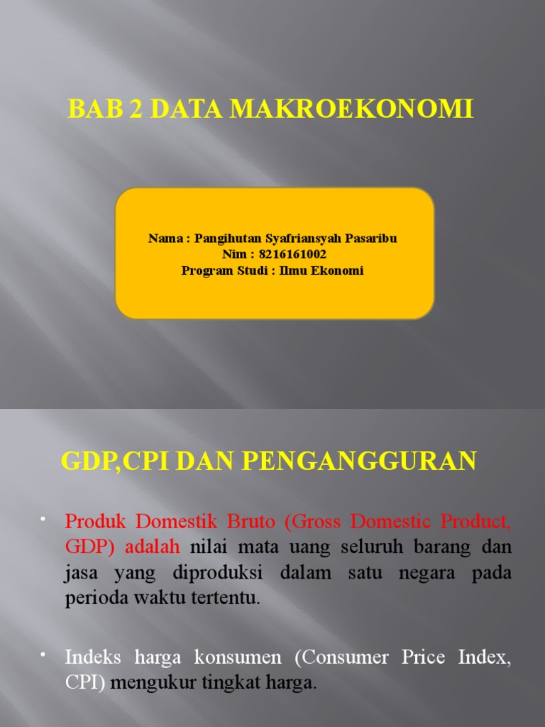 BAB 2 Data Makroekonomi | PDF