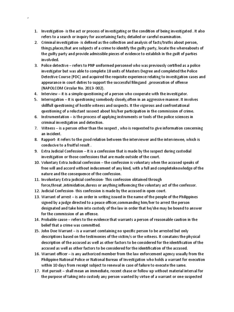 Definition Cdi Pdf Confession Law Witness