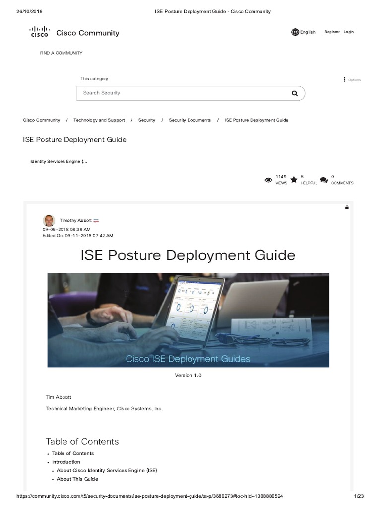 ISE Posture Deployment Guide - Cisco Community - TIM | PDF