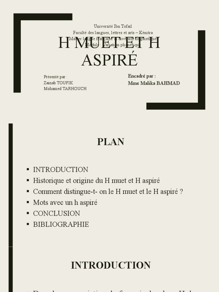 H Muet Et H Aspiré | PDF | Communication humaine | Sciences cognitives