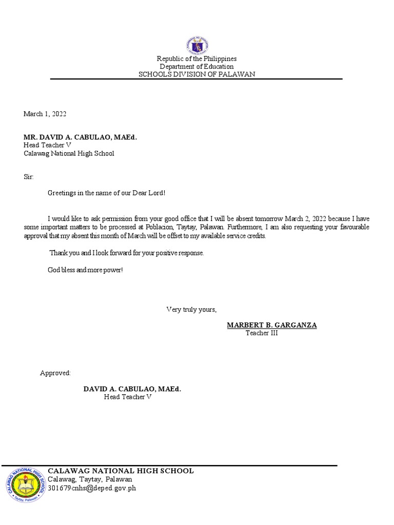 Letter of Abset and Offetting | PDF | Social Institutions | Social Science