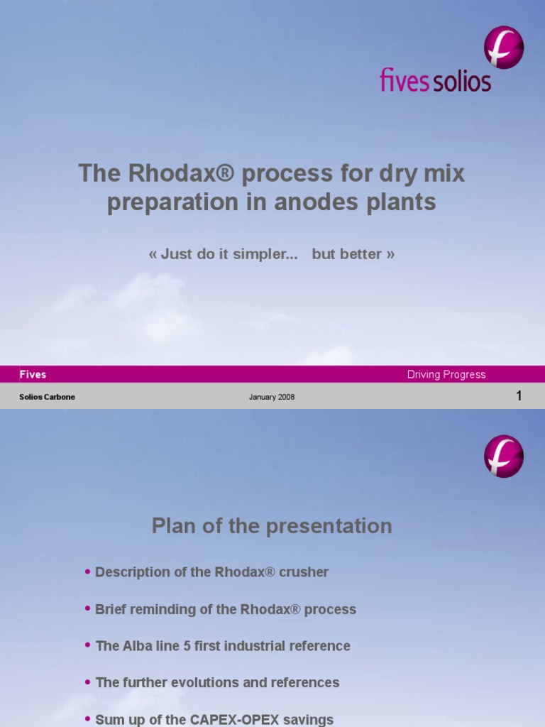 The Rhodax® Process For Dry Mix Preparation in Anodes Plants | PDF ...