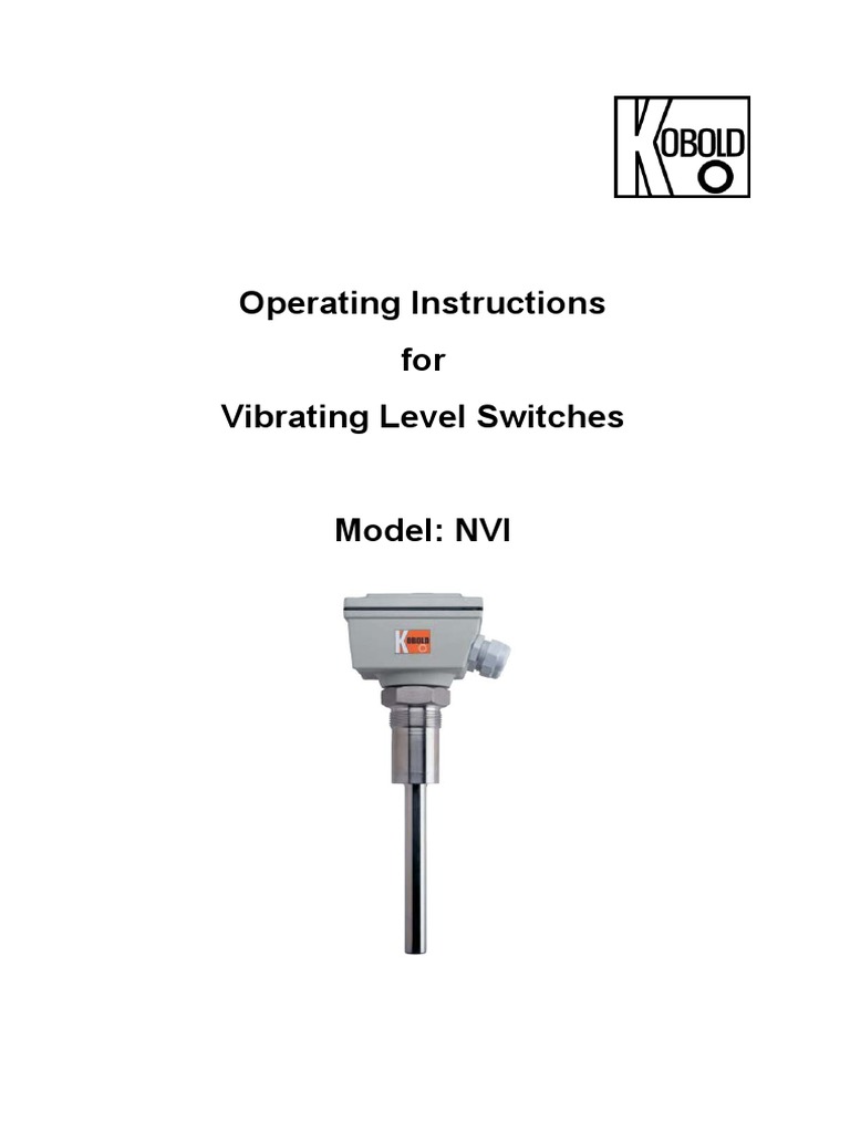 Operating Instructions For Vibrating Level Switches | PDF | Switch ...
