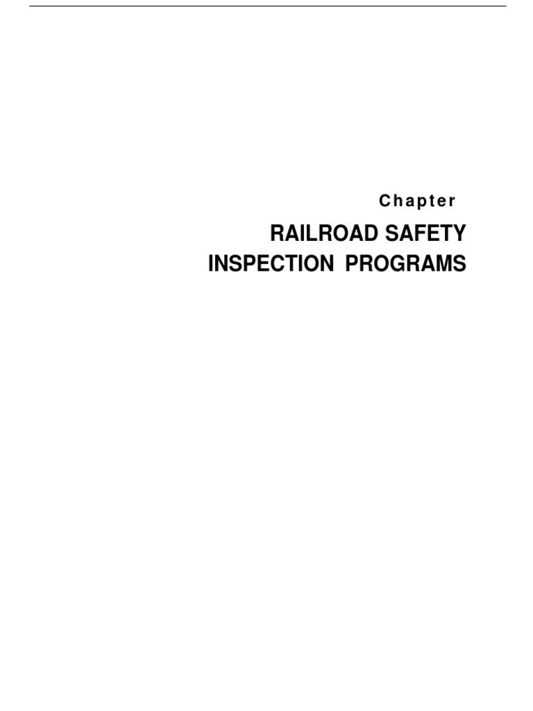 Railroad Safety Inspection Programs | PDF | Safety | Rail Transport