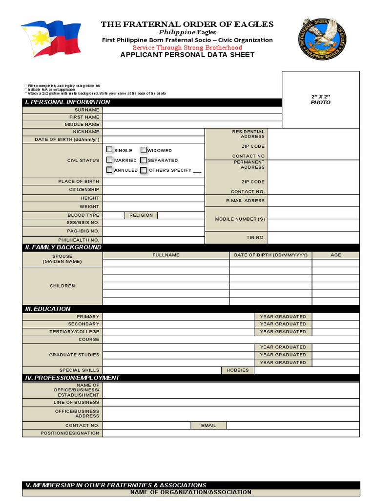 TFOE Members Application Form | PDF