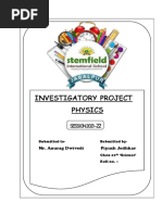 Physics Investgatory Project | PDF | Lens (Optics) | Optics