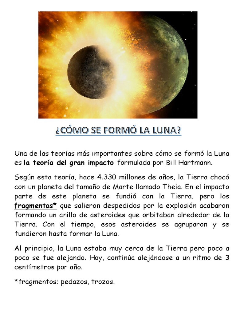 Como Se Formo La Luna LA MA | PDF