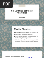 Learner-Centered Psychological Principles Lesson 1 | PDF | Learning | Motivational