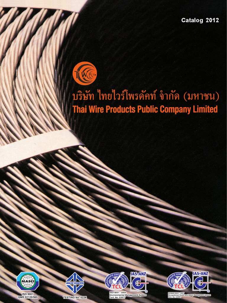 Thai Wire Products Catalog 2012 | PDF | Wire | Mechanical Engineering