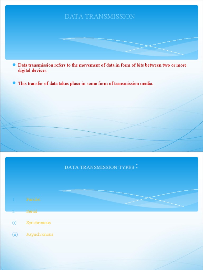 Data Transmission | PDF | Duplex (Telecommunications) | Bit