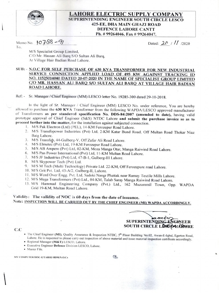 Lesco Noc | PDF