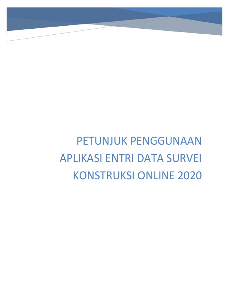 Panduan Aplikasi SKO Konstruksi 2020 | PDF
