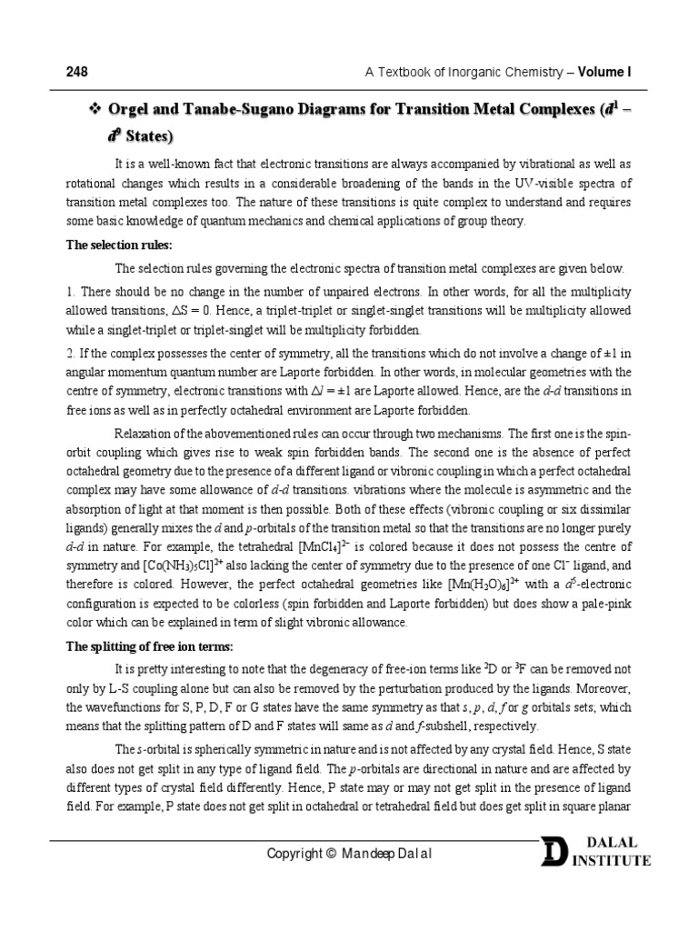 Transition Metal Complexes d1 d9 States | PDF | Coordination Complex ...