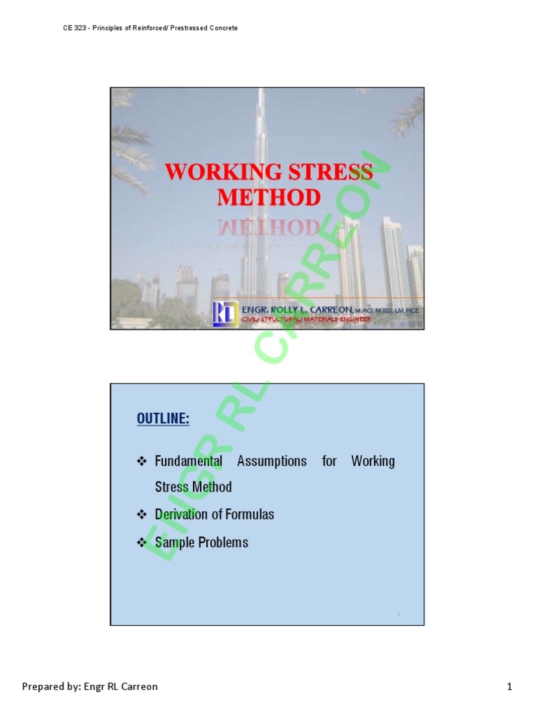 Working Stress Method | PDF | Stress (Mechanics) | Concrete
